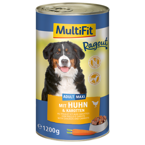 MultiFit DOG Ragout Adult piletina,šargarepa 1200g konzerva