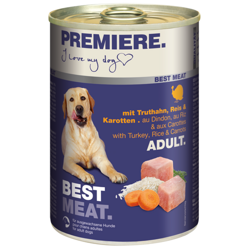 Premiere Dog Best Meat Adult Ćuretina,Šargarepa,Pirinač 400g konzerva