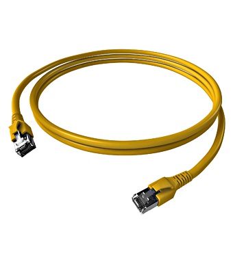 Patch kabl RJ45, Cat.6a 10Gb, S/FTP, LS0H, žuti, 0,5m