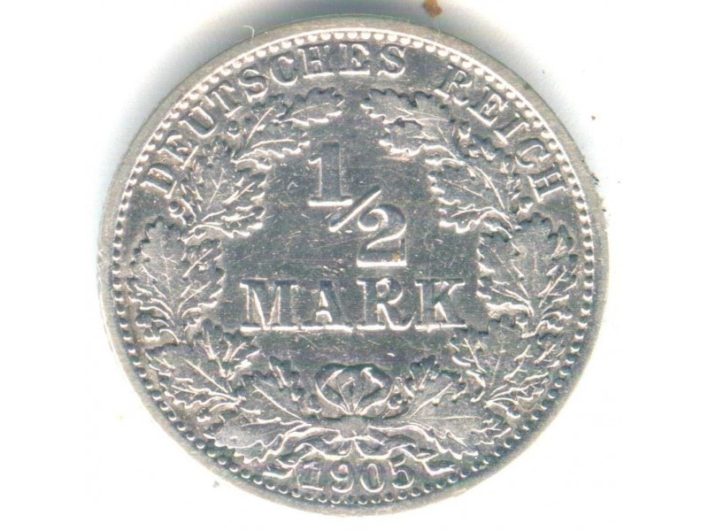 Nemacka 1/2 maraka 1905 A