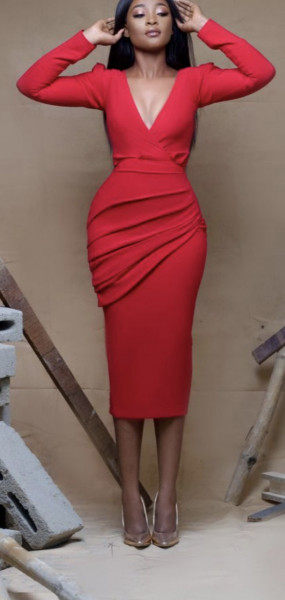 Poslovna haljina crvena