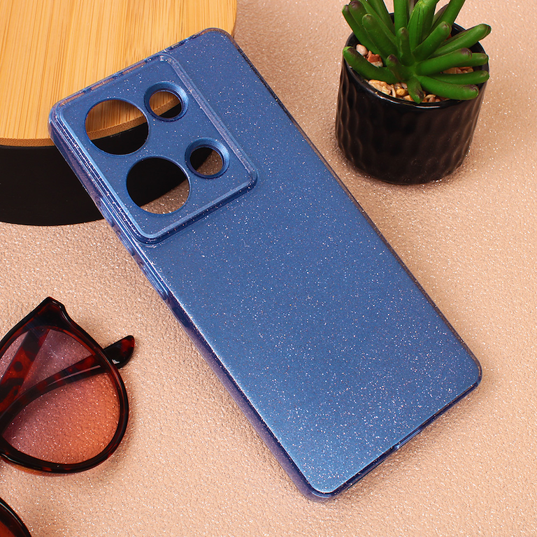 Maska Sparkle Dust za Xiaomi Redmi Note 13 Pro 4G svetlo plava