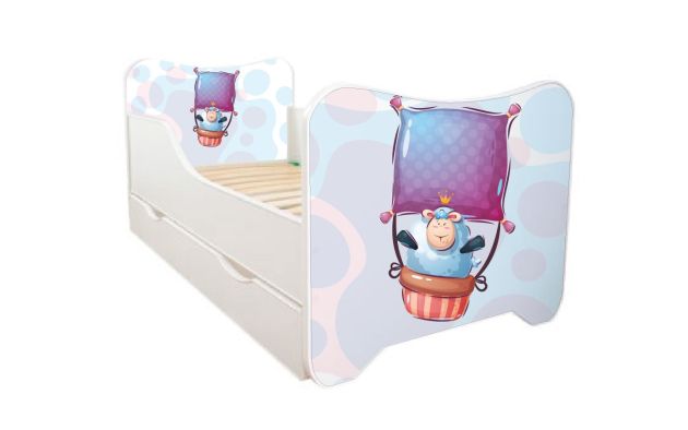 ABC Beds Dečiji Krevet sa Fiokom 160X80 cm Ovčica u Balonu