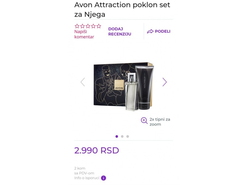 Avon Attraction muški set -novo*akcija