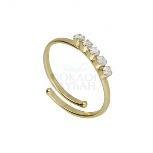 ŽENSKI VICTORIA CRUZ EUNOIA CRYSTAL GOLD PRSTEN SA SWAROVSKI KRISTALIMA