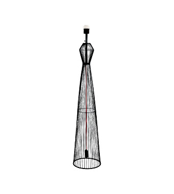 Podna lampa Valseno Pro 60W crna IP20