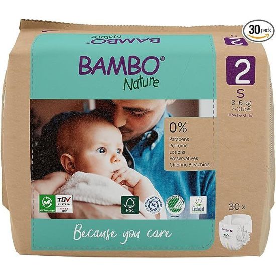 Bambo Nature Eco-Friendly pelene 2 (3-6 kg) papirno pakovanje 30 komada