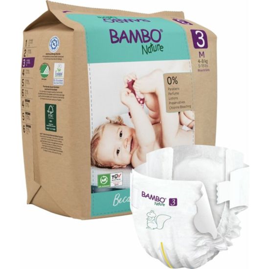 Bambo Nature Eco-Friendly pelene 3 (4-8 kg) papirno pakovanje 28 komada