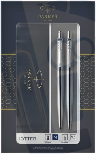 Parker set hemijska + patent olovka Jotter SS CT