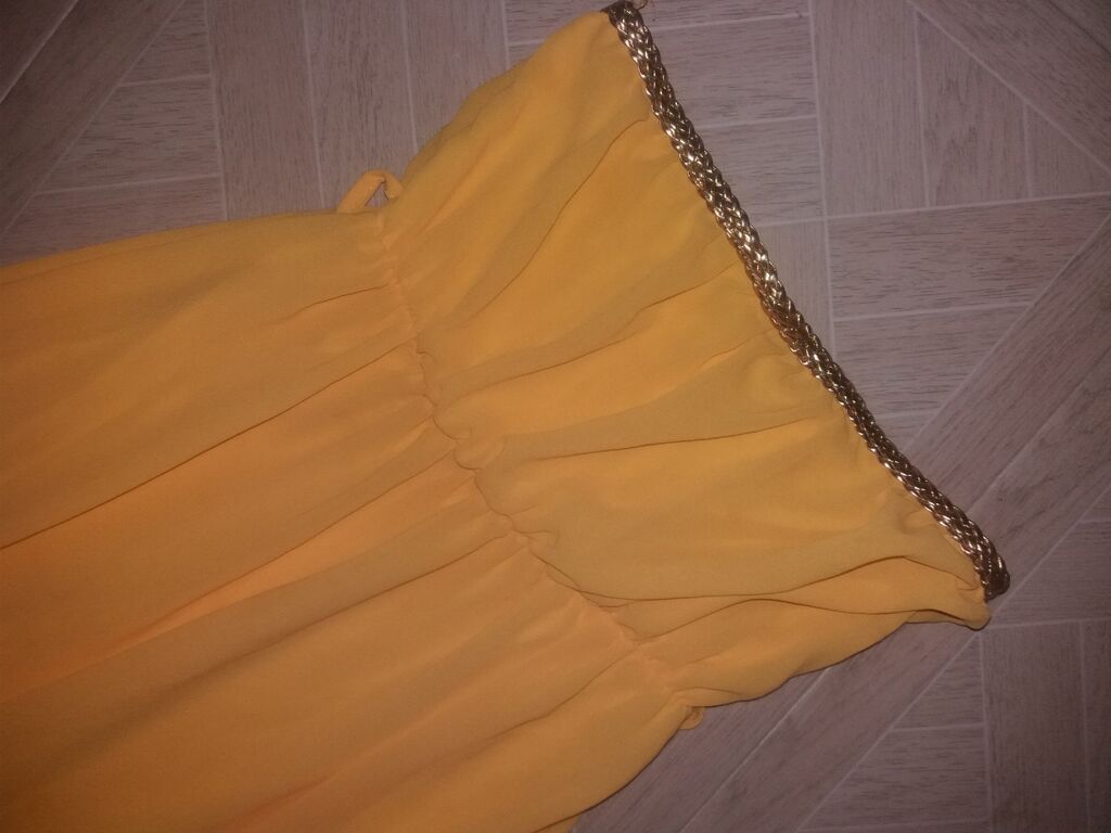 Top žuta duga haljina