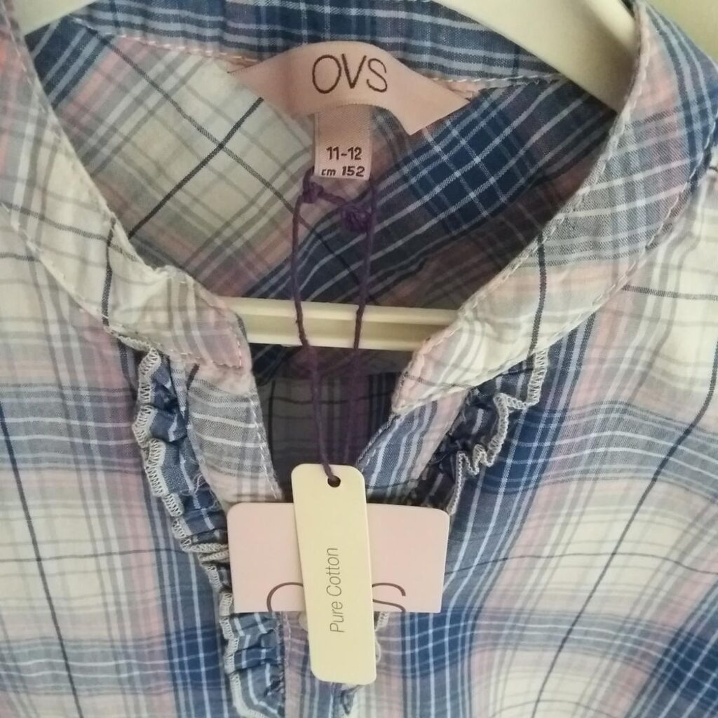 Lepa, nova pamučna OVS košuljica za devojčice br. 11-12; 152 cm