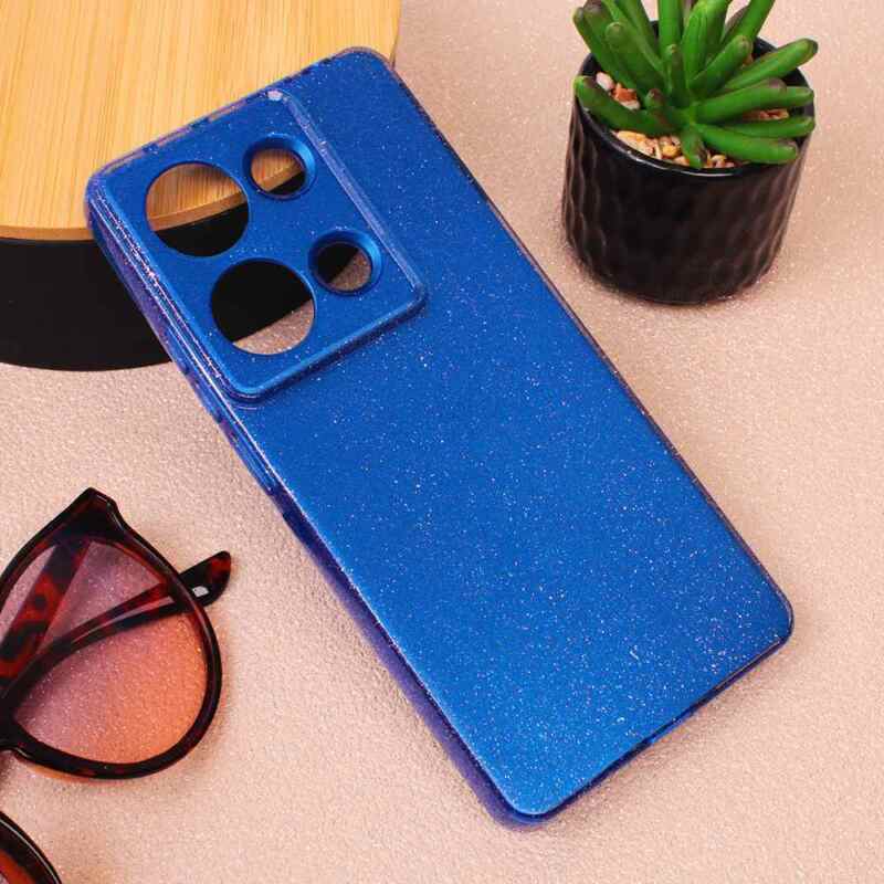 Maska Sparkle Dust za Xiaomi Redmi Note 13 Pro 4G tamno plava