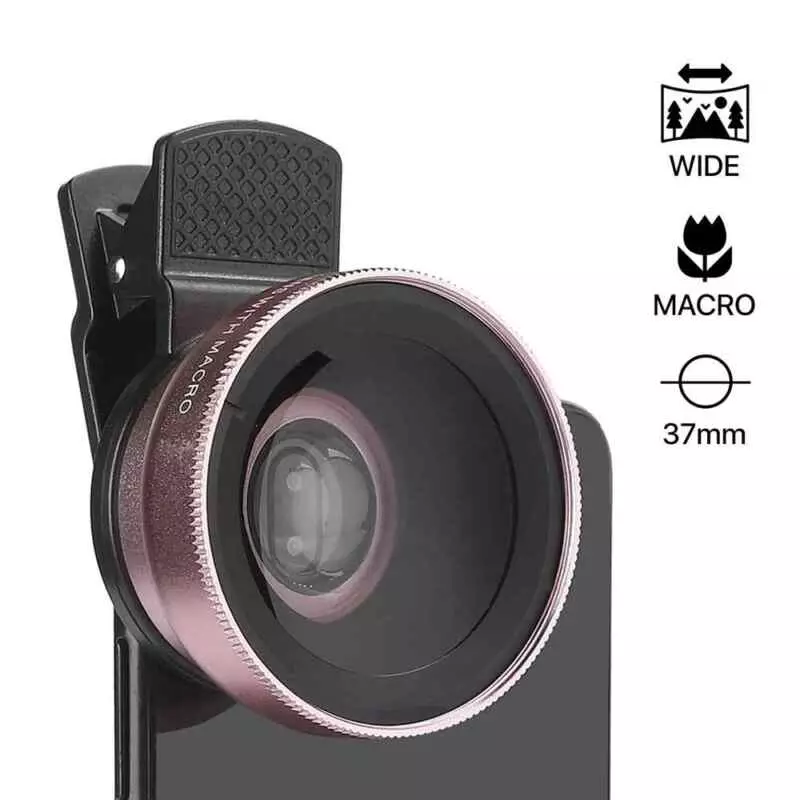 Objektiv za mobilni telefon univerzalni 37mm roze