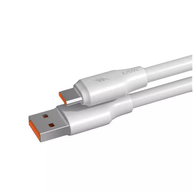Data kabl KONFULON DL25,5A,120W,USB na Type C beli 1m