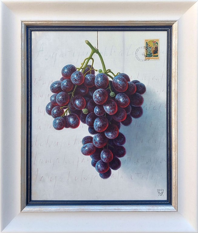 Slika Miljana Vasiljevića – Crno grožđe