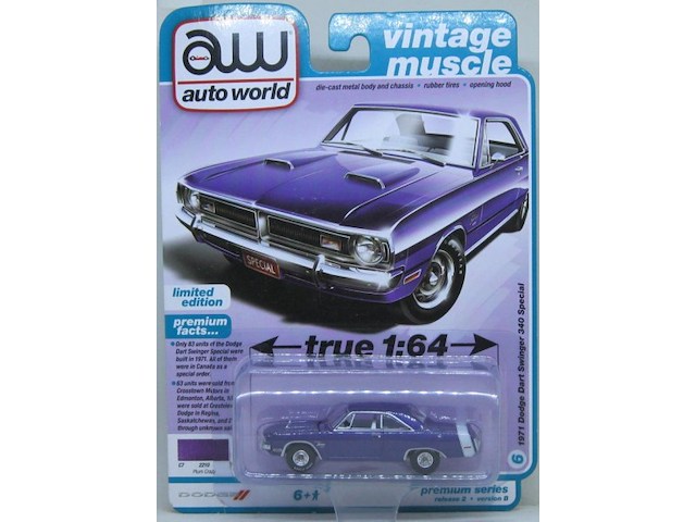 1:64 auto world dodge dart `71 swinger 340 special