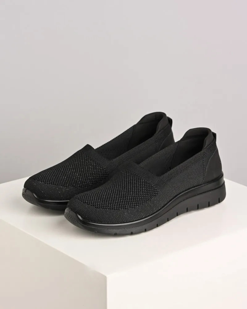 Ženske streč espadrile L092406 crne