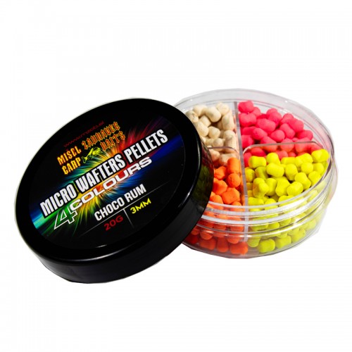 MIŠEL ZADRAVEC CARP BAITS MZCB – MICRO WAFTERS PELLETS 4 COLOURS 3MM