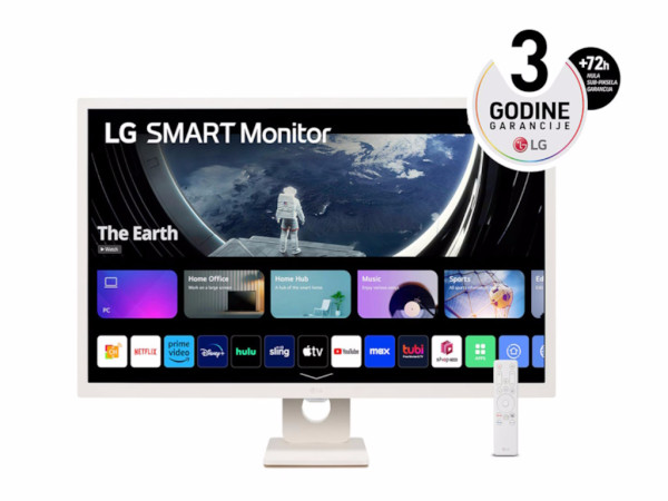LG Monitor 32SR50F-W 32'' IPS 1920x1080 60Hz 8ms GtG HDMIx2, USB zvučnici VESA smart bela (32SR50F-W.AEU)