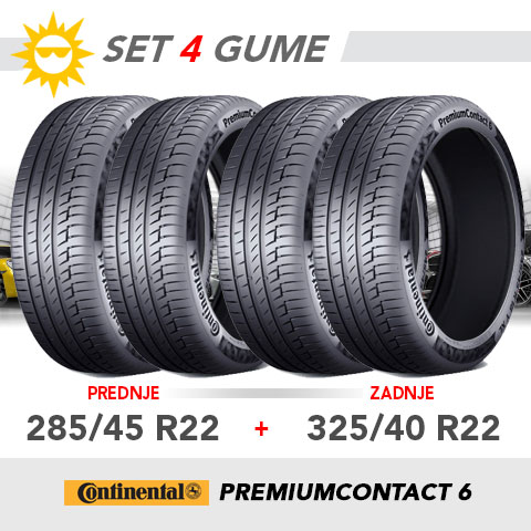 285/45 R22x2 + 325/40 R22x2 MO ContiPC6-SET 4 GUME