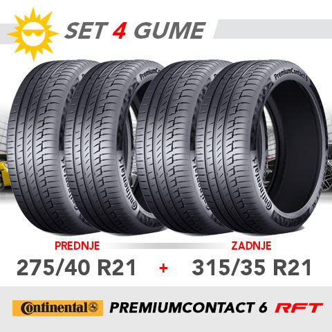 275/40 R21x2 + 315/35 R21x2 RFT* Conti PC6-SET 4 GUME