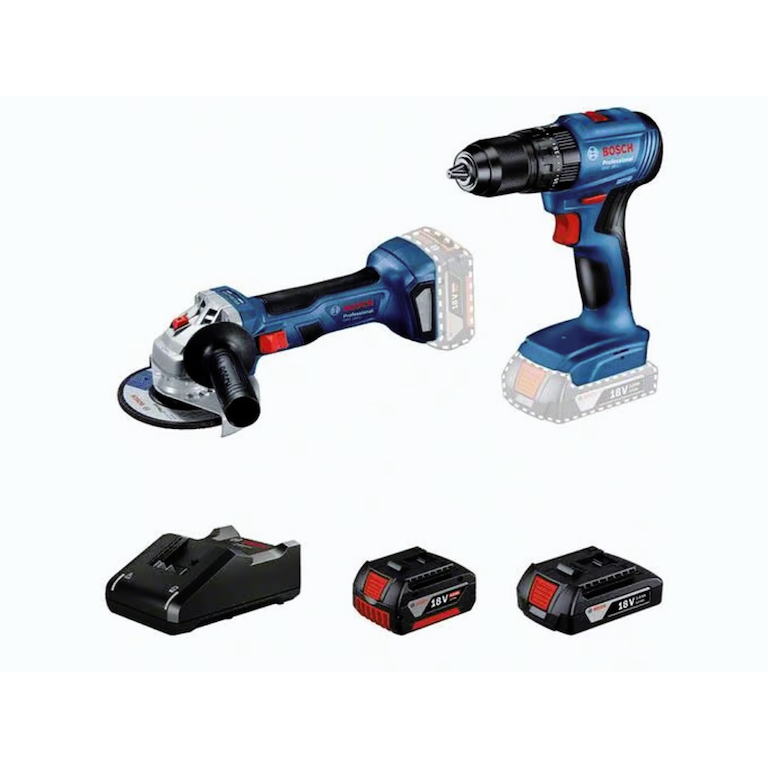 Bosch Akumulatorski set GSB 185-Li + GWS 180-Li; 1×4,0Ah 18V ProCORE + 1×2,0Ah, 06019H9026