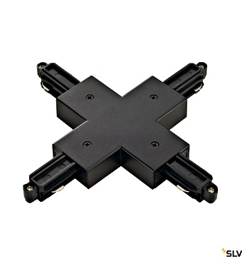 X-konektor za 1-F VN šinu, nadgradni, crni