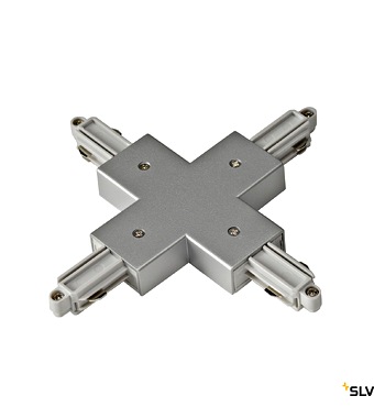 X-konektor za 1-F VN šinu, nadgradni, sivi