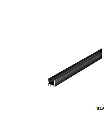 GRAZIA 20 LED Nadgradni profil, stand, rebrasti, 3m, crni