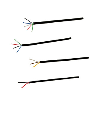 Dvostruko izolovani kabl RGB 4-pinski 0,5mm² crni