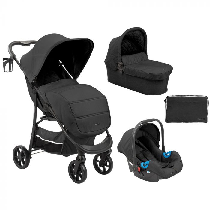 Kikka Boo Kolica za bebe Selina 3in1 set sa autosedištem i tvrdom korpom Black KKB11227