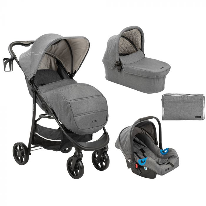 Kikka Boo Kolica za bebe Selina 3in1 set sa autosedištem i tvrdom korpom Dark Grey KKB11182