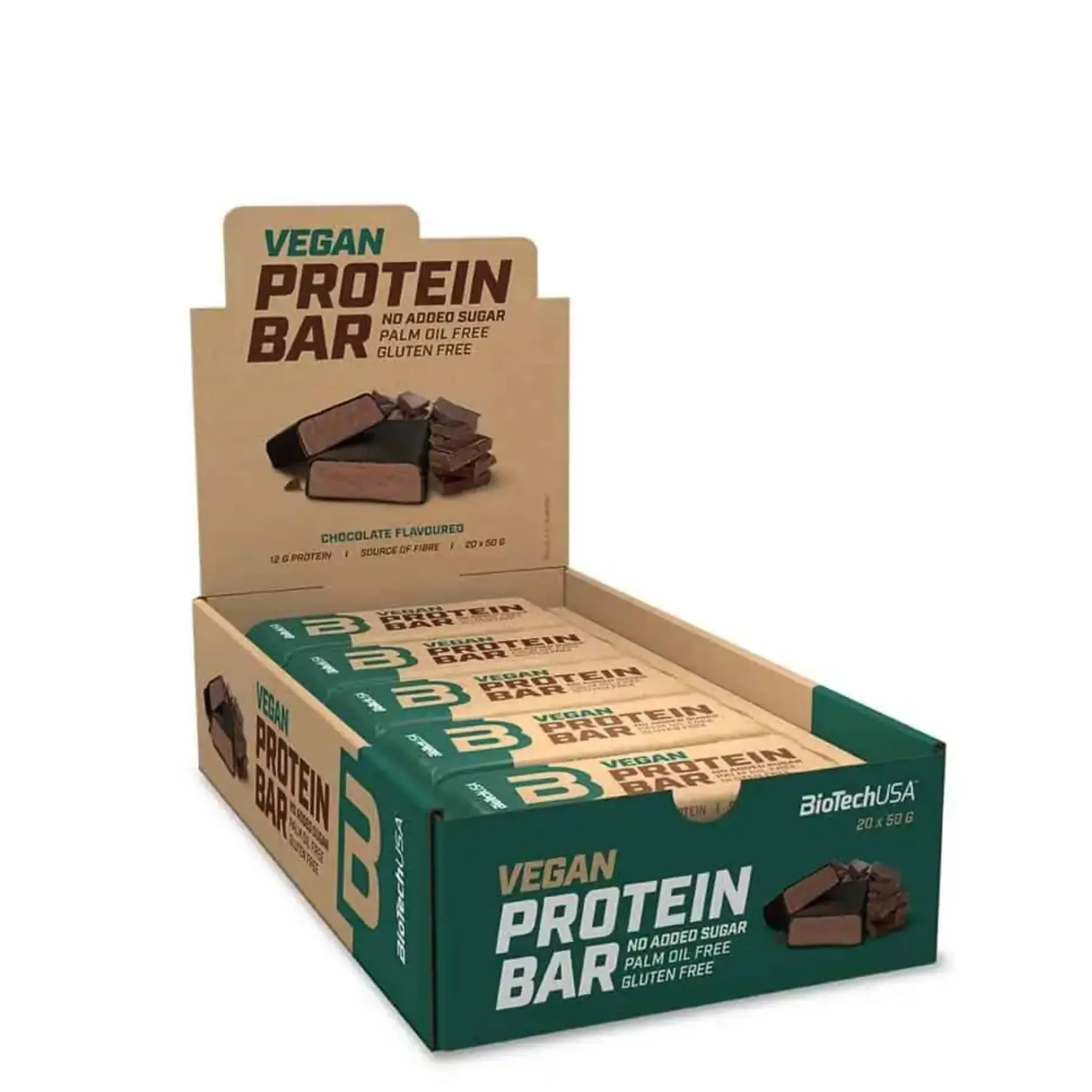 Vegan protein bar 50g (cela kutija 20 čokoladica) – BioTech USA