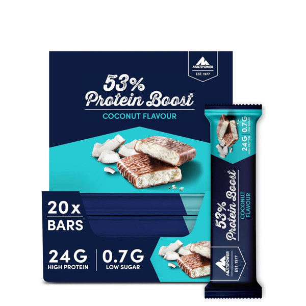 53% Protein Boost 45g (cela kutija 20 čokoladica) – Multipower