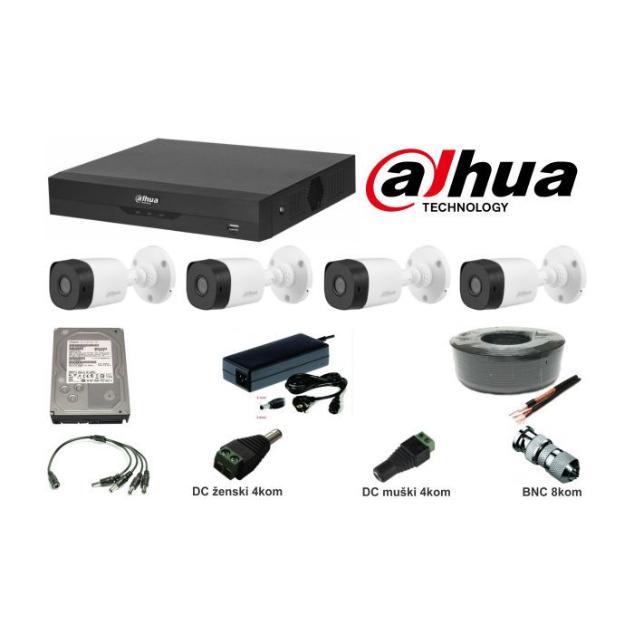 Dahua SET-01 * 4 kamere + DVR, FULL HD, 3TB - NAJPRODAVANIJI