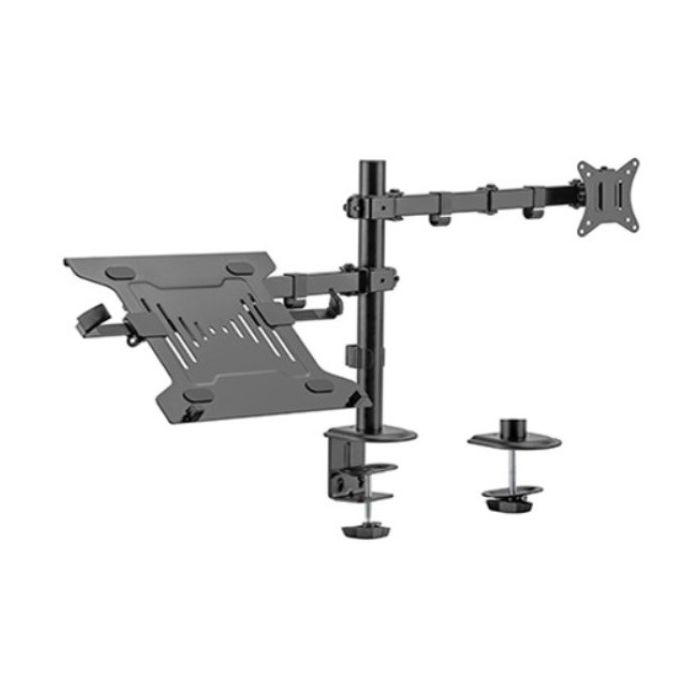 MA-DA-03 Gembird Podesivi stoni drzac za monitor tilt, 17-32 max.9kg + nosac za laptop