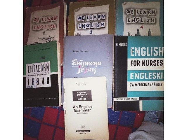 Engleski jezik-9 različitih udžbenika izV,VI,VlI,VIII