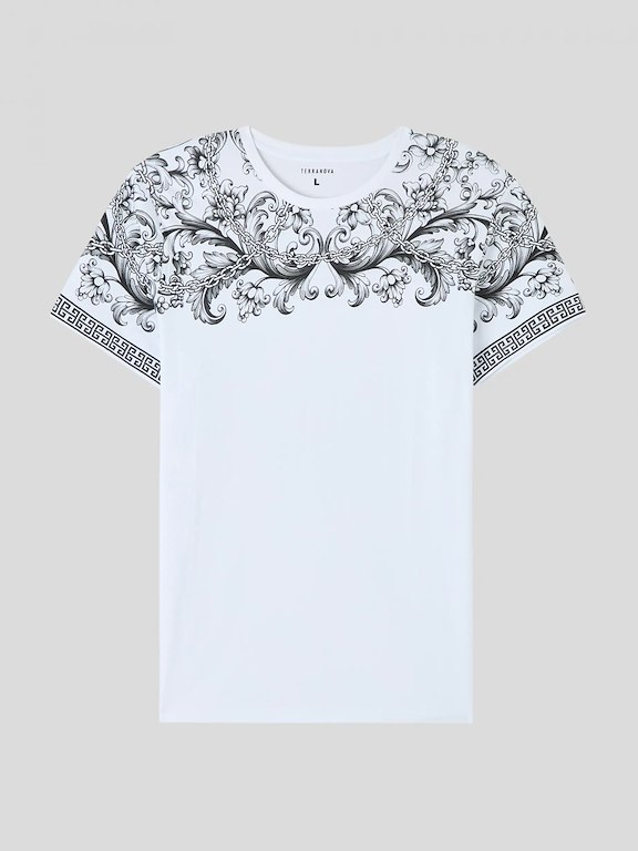 Majica sa baroknim printom Optička bela