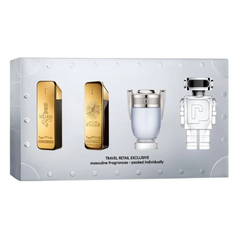 Paco Rabanne - Mini Set 1 Million edt 5ml, Phantom edt 5ml, Invictus edt 5ml, 1 Million parfum 5ml / MAN / SET