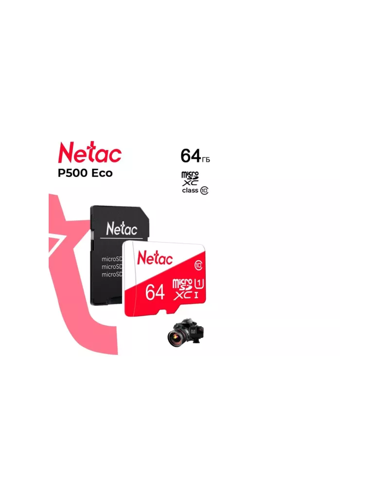 Micro SDXC Netac 64GB P500 ECO NT02P500ECO-064G-R sa adapterom