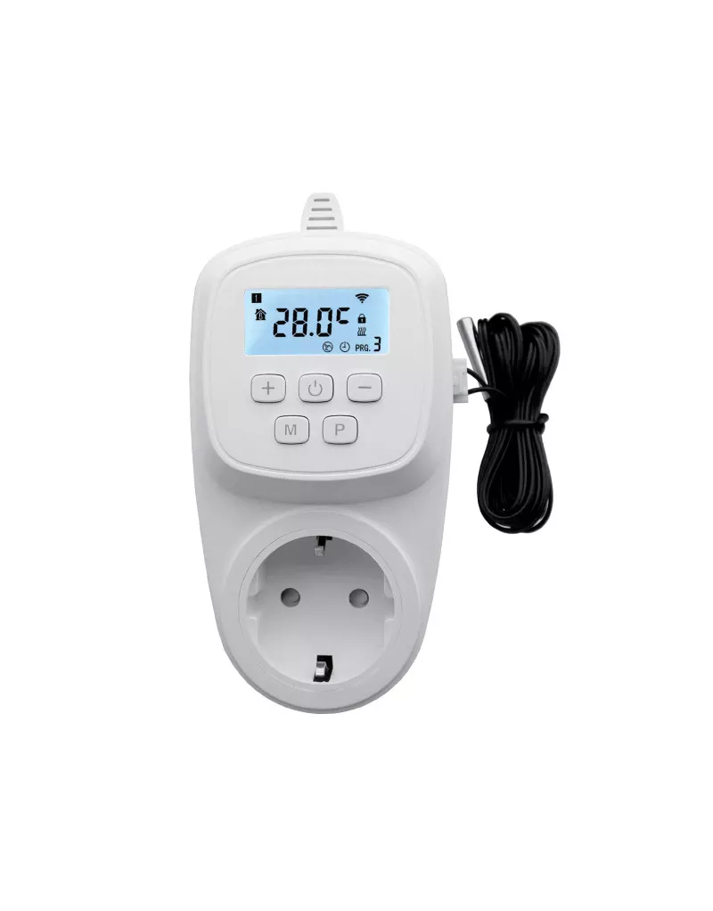 PROSTO Prog. žični digitalni sobni termostat sa utičnicom