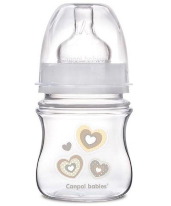 Canpol Babies flašica široki vrat antikolik 35/216 easy start beige - newborn baby 120ml