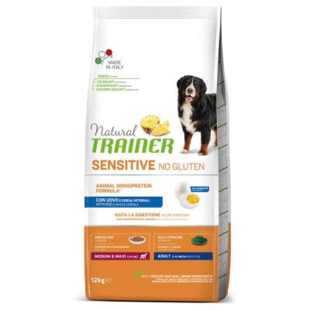 Trainer Natural SENSITIVE No Gluten hrana za pse - Egg - Medium&Maxi Adult 12kg