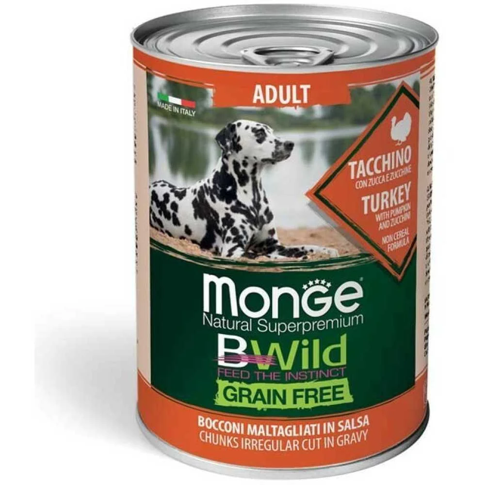 Monge Bwild konzerva za pse Adult - ćuretina 12x400g