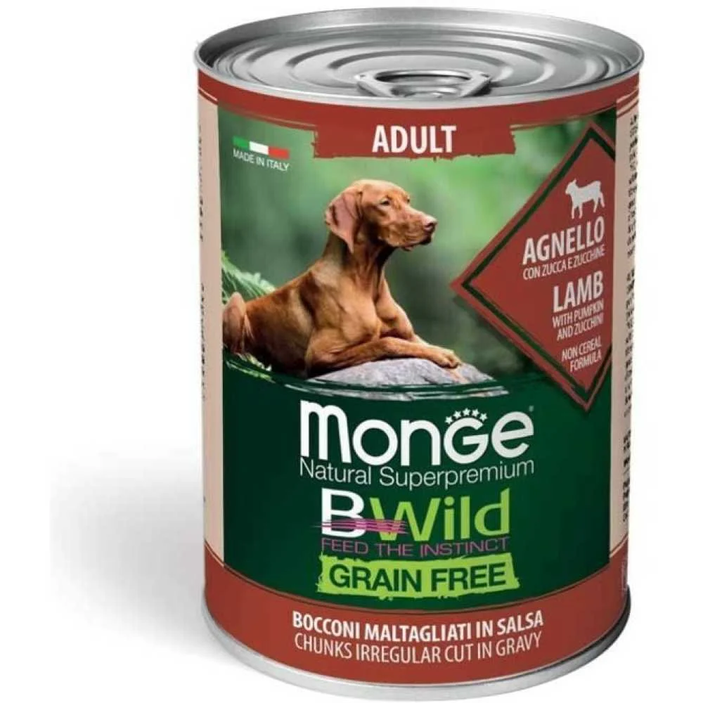 Monge Bwild konzerva za pse Adult - jagnjetina 12x400g