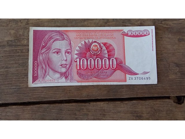 ZA ZAMENSKA 100000 DINARA 1989