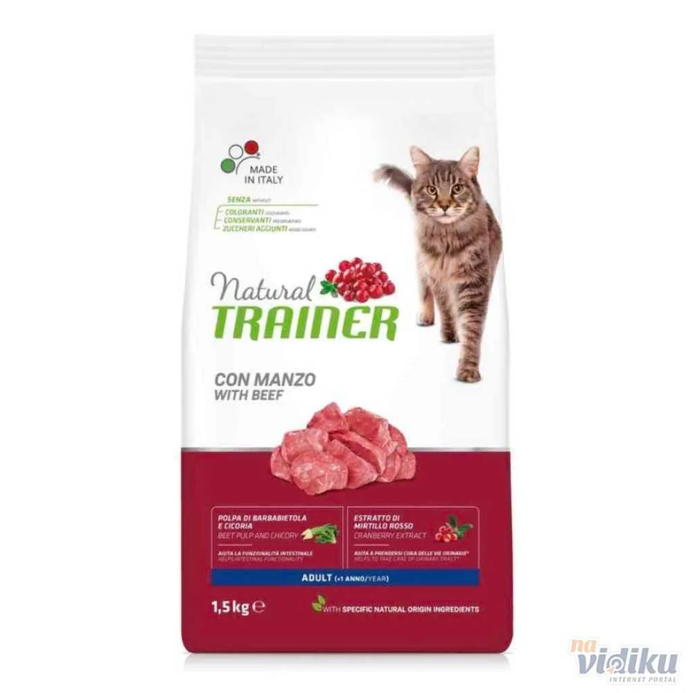 Trainer Natural hrana za mačke Adult - Govedina 1.5kg