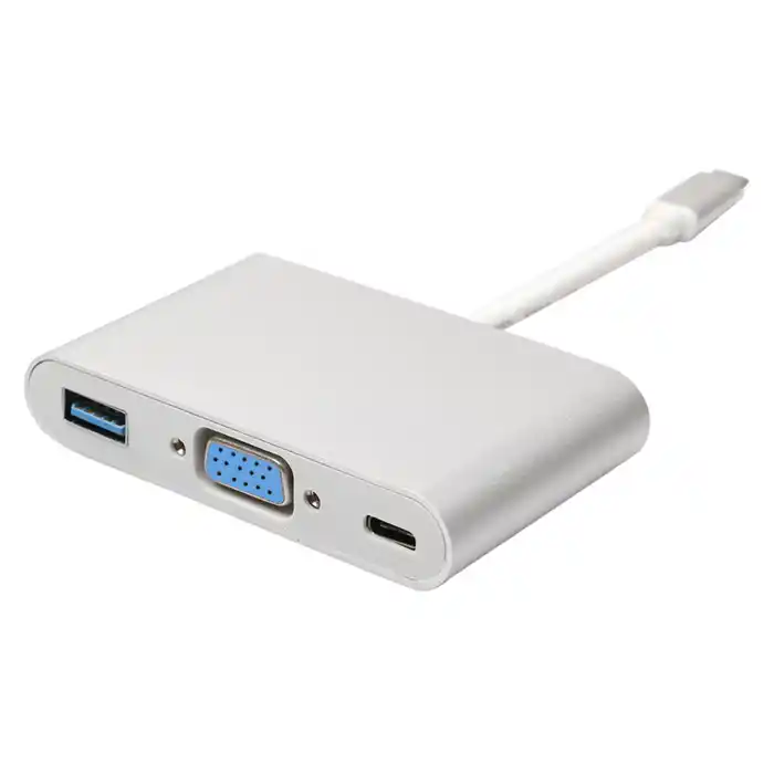 Adapter konverter USB 3.1 Tip C-USB 3.0/VGA/USB Tip C PD Kettz UVA-23