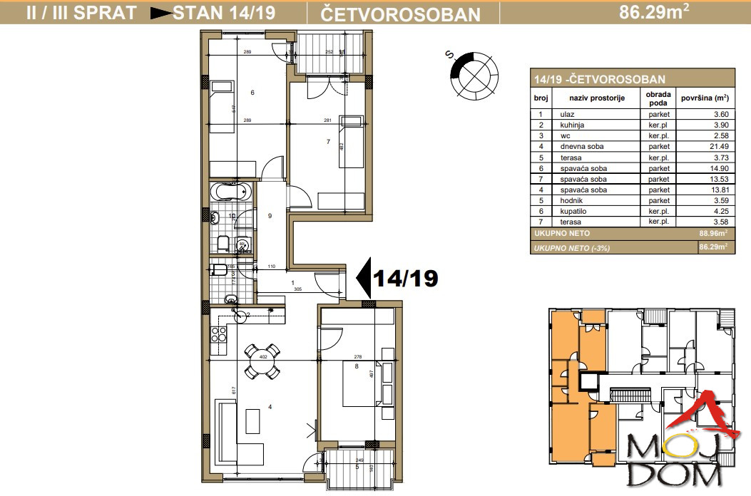 Stan,NOVI SAD,TELEP,kv: 89, € 219900, ID: 1028180