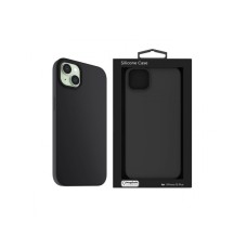 NEXT ONE Silicone Case for iPhone 15 Plus MagSafe compatible - Black (IPH-15PLUS-MAGCASE-BLACK)